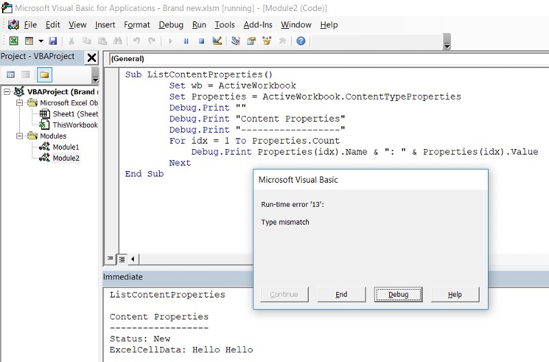 Solved: Update Document Property based on Excel cell value | Experts ...
