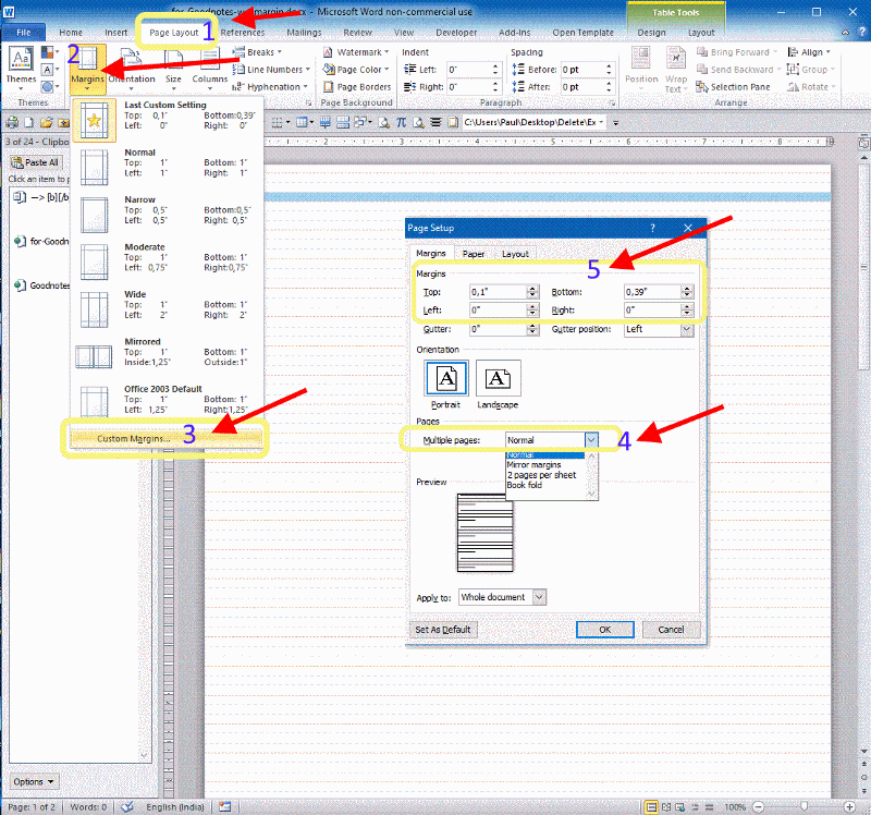Top and bottom margin alignment - word document Solutions | Experts ...