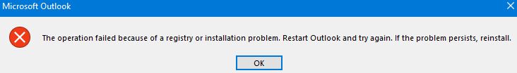Solved: The operation failed because of a registry or installation ...