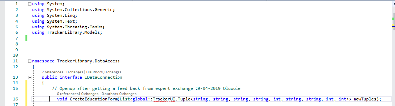 Solved: How do i correct an error generated during Tuple implementation ...