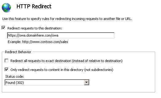 Solved: OWA Redirect issues, need /owa at end of the address | Experts Exchange