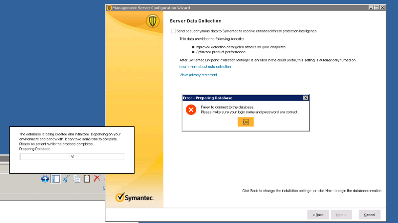 Solved: symantec database password error | Experts Exchange Solved: symantec database password error | Experts Exchange