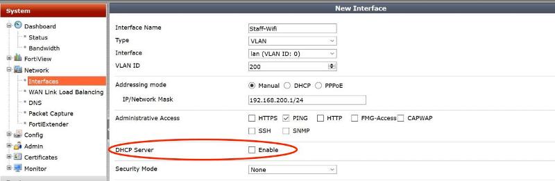 Solved: Fortigate 110C - Multiple Lan with DHCP | Experts Exchange