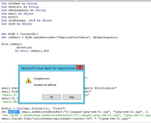 Solved: Add image in email sent from access using VBA | Experts Exchange