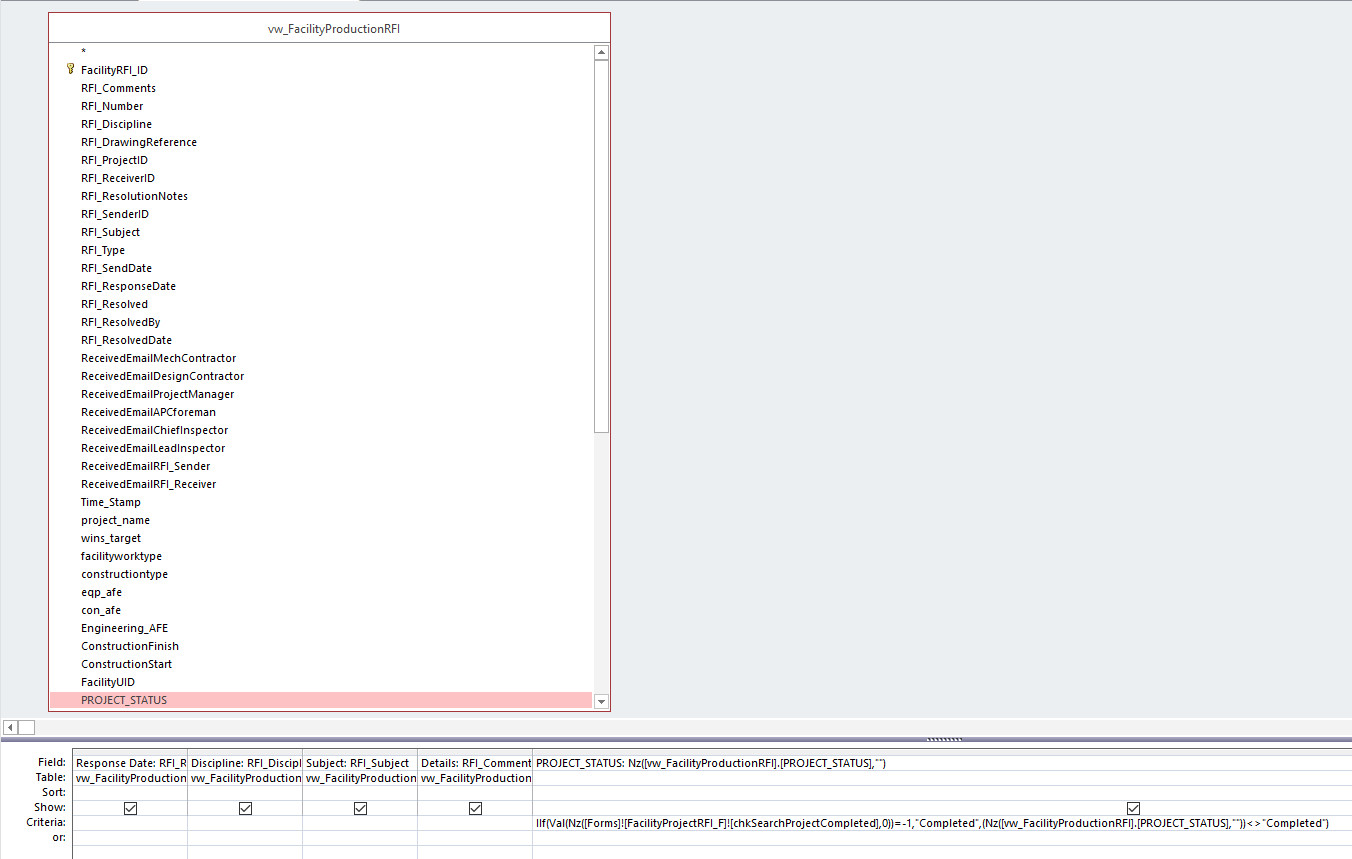 Solved Using A Checkbox To Limit Records Of Projects Returned From An Unbound Combo Box Based