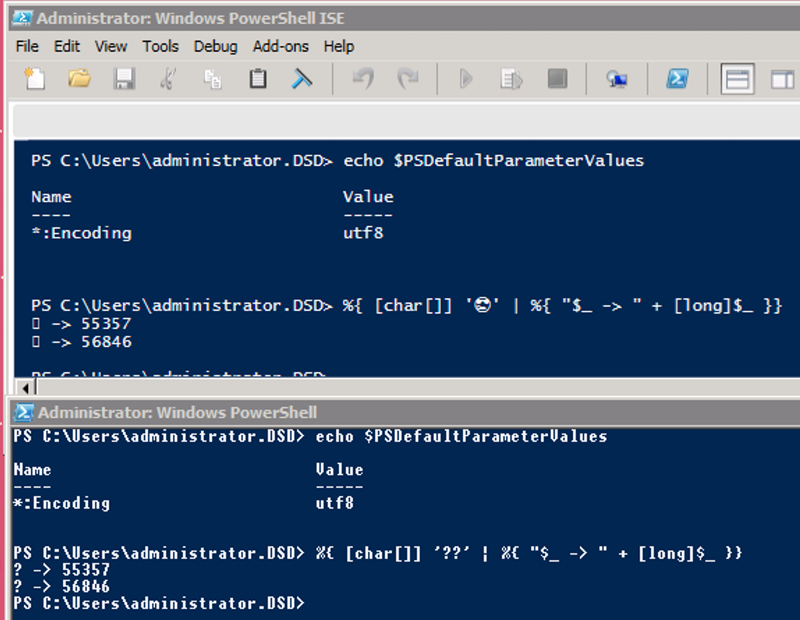Solved: Is there a way to tell powershell tu use utf-8 instead of utf-16? | Experts Exchange
