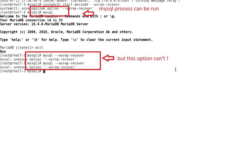 Solved: Start MariaDB using wsrep-recover option . | Experts Exchange