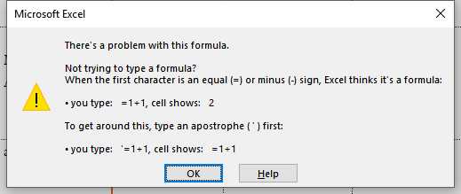 Solved: Complex Excel Formulas Not Accepted | Experts Exchange