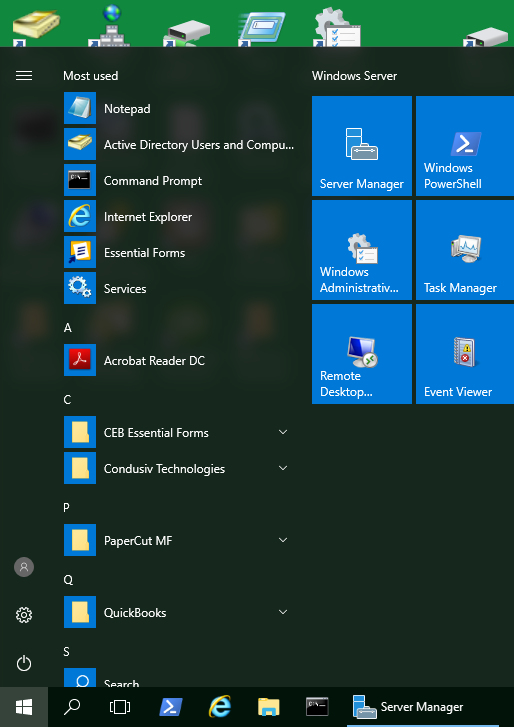 Windows Server 2016 Help