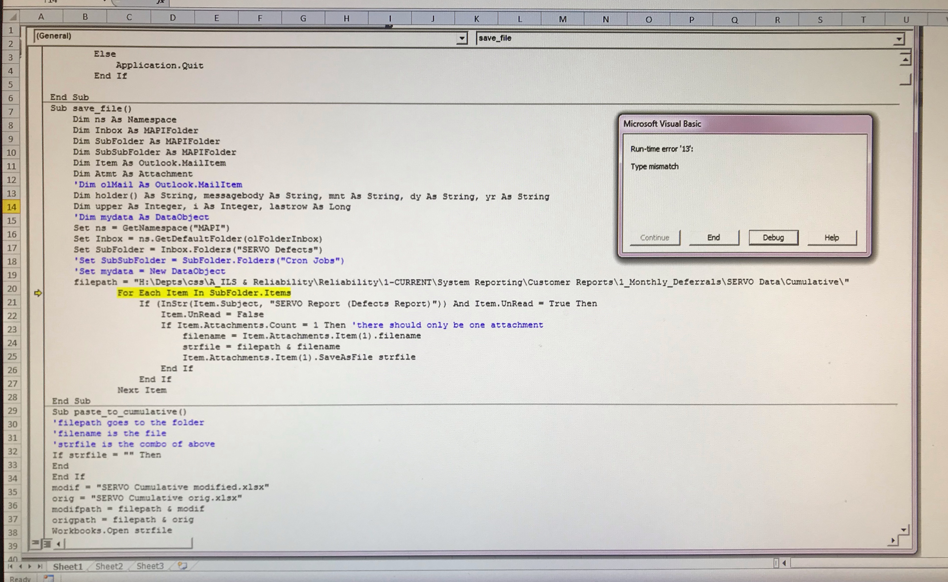 Solved: Macro that bugs when trying to open an email attachment | Experts Exchange