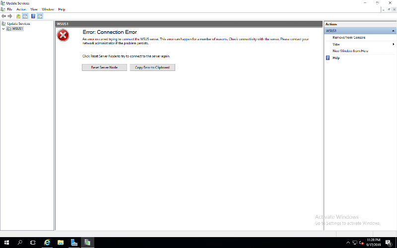 Solved: wsus error: connection error - an error occurred trying to ... Solved: wsus error: connection error - an error occurred trying to ...