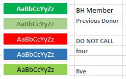 Creating a legend for conditional formatting in Excel 2016 and a ...