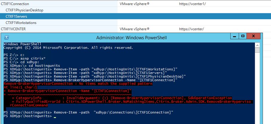 Solved: Deleting Resources from old Citrix connection | Experts Exchange