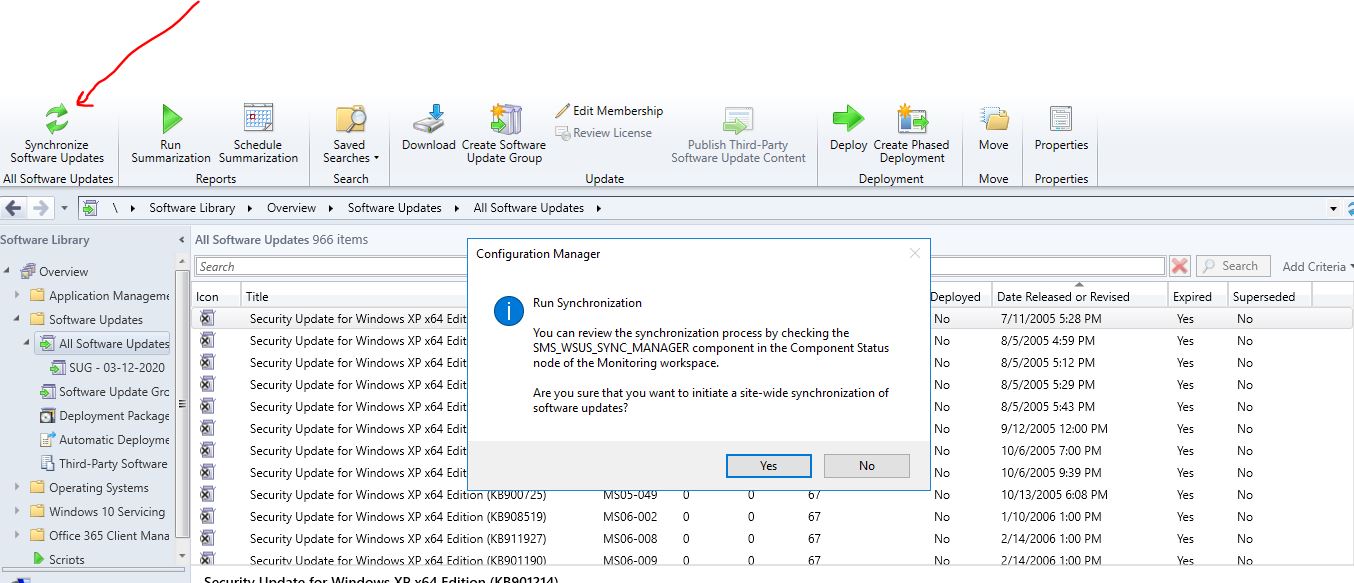 Solved: Working with SCCM Old Windows Updates. | Experts Exchange