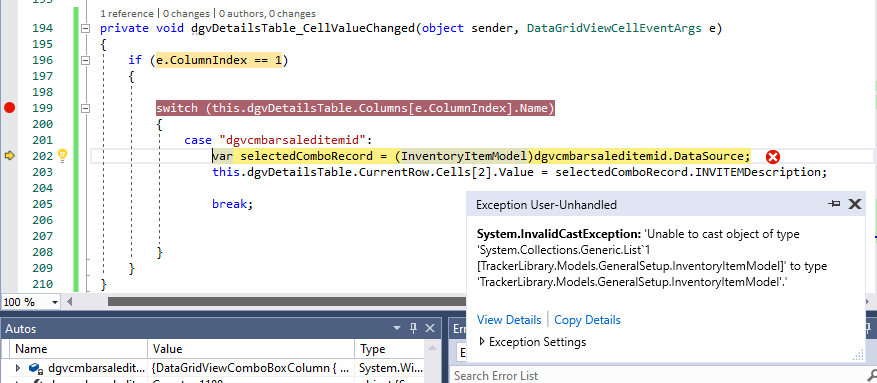 Solved How Do I Get Data From A Combobox In A Datagrid To Other Text Fields In Thedata Grid 3019