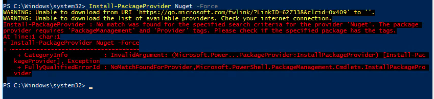 Solved: Powershell command error | Experts Exchange