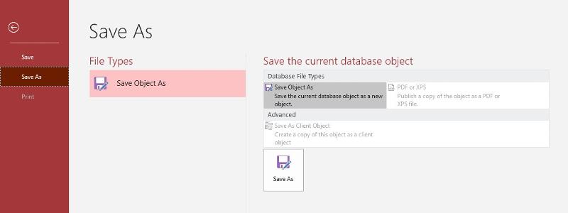 Solved: How do I customize the Save As tab in the MS Access Backstage ...
