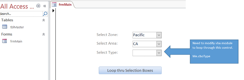 Solved: Modify Access VBA to loop through THREE form controls instead ...
