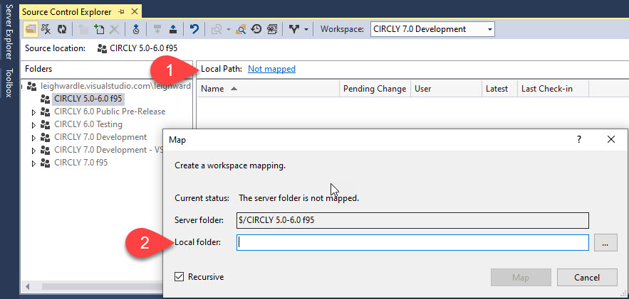 Solved: Visual Studio 2013 -using TFS on Azure Devops - cannot map ...