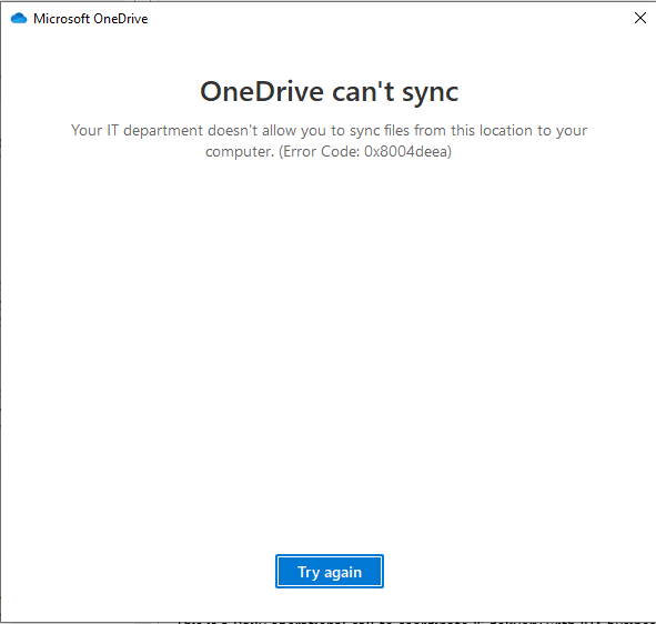 Solved: Users can't sign into OneDrive sync client | Experts Exchange