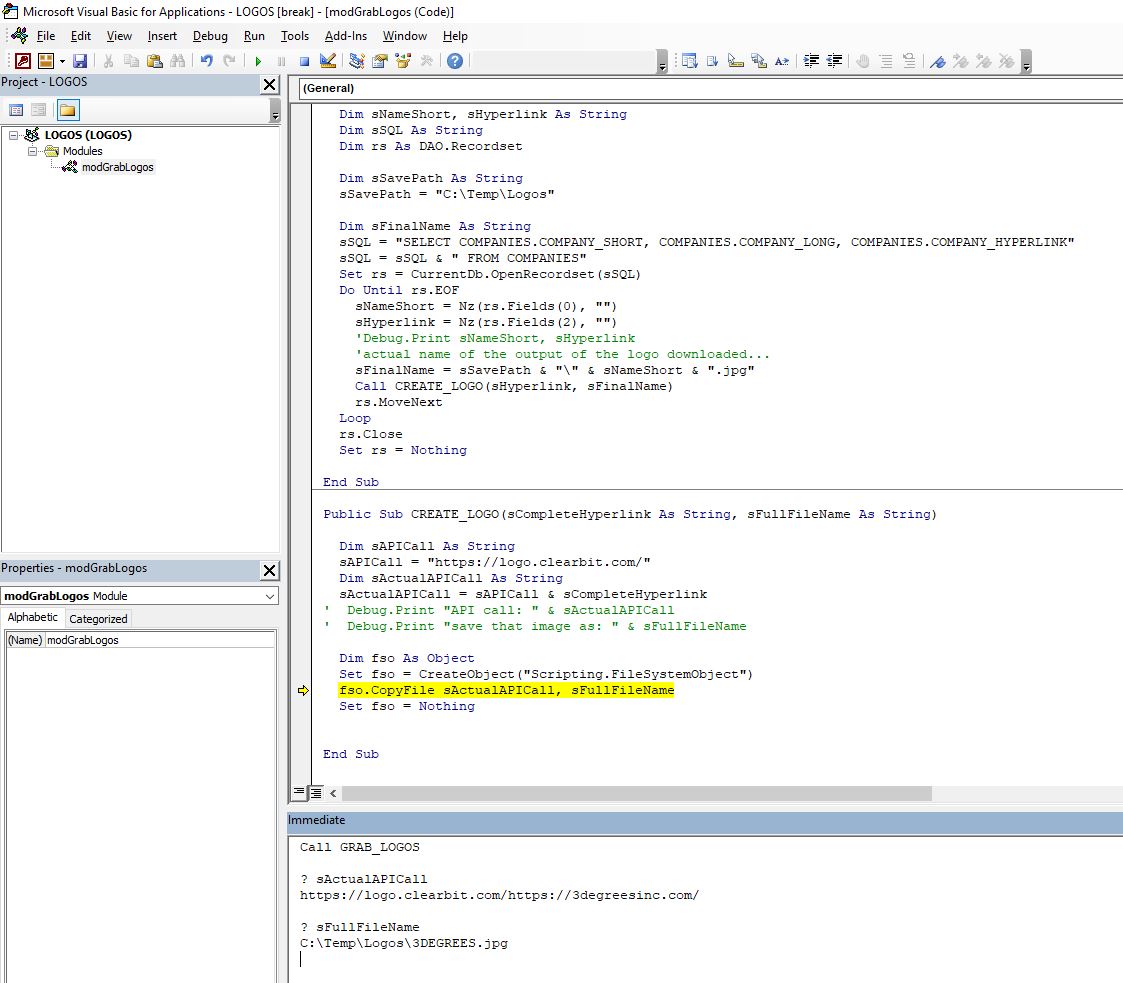 Solved: Microsoft Access VBA: How to download company logos using ...