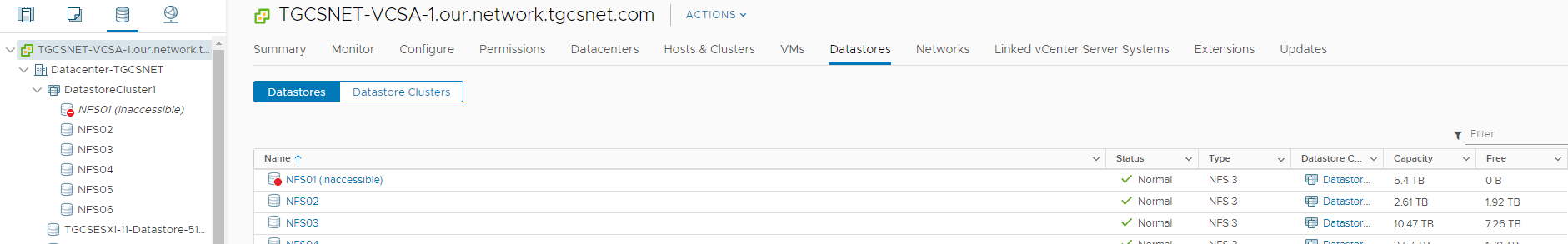 Solved Datastore Inaccessible At Datastore Cluster Level Experts 