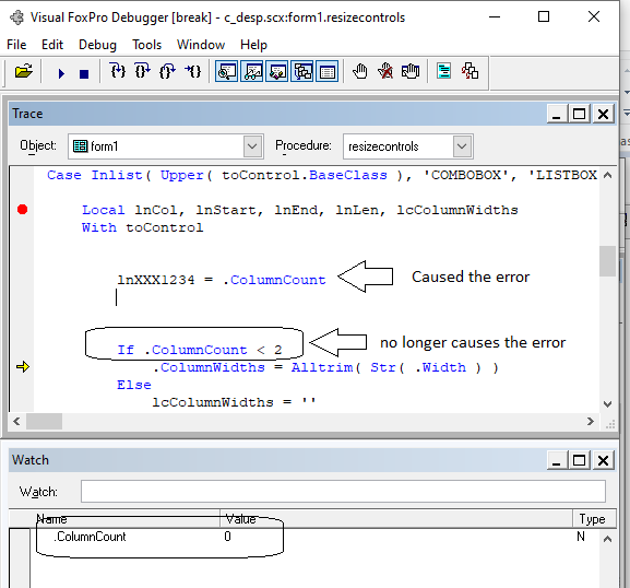 Solved Could You Point What Is Causing This Data Type Mismatch Error On Vfp And What Must To Be