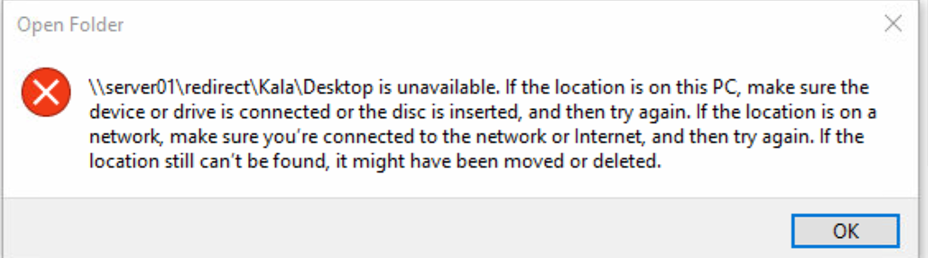 Solved: One user frequently gets an invalid directory error on a ...