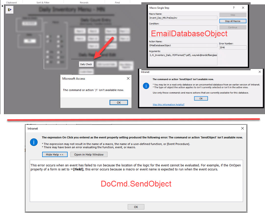 Solved Emaildatabaseobject And Docmd Sendobject Work On One Pc Access Runtime But Not Another