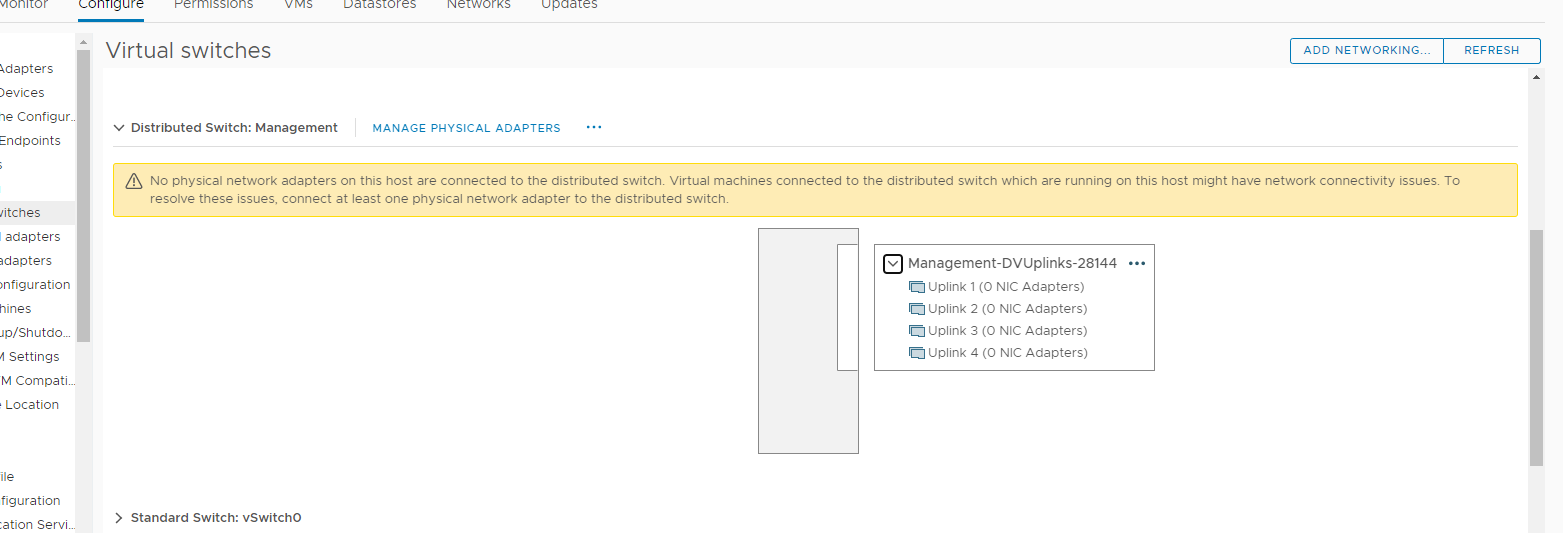 Solved Vmware 67 Distributed Switch Not Applying To Host Experts