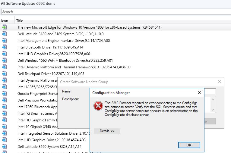 Solved: Configuration Manager error | Experts Exchange