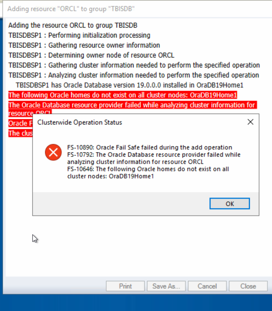 Solved: oracle once installed with failsafe , can't start up anymore ...