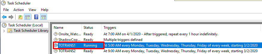 Solved: Task Scheduler not running .bat file on Server 2019 | Experts Exchange