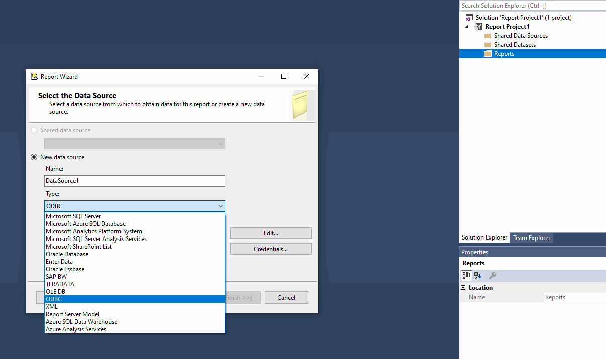 Solved: Cannot create ODBC connection in SSRS 2017 | Experts Exchange