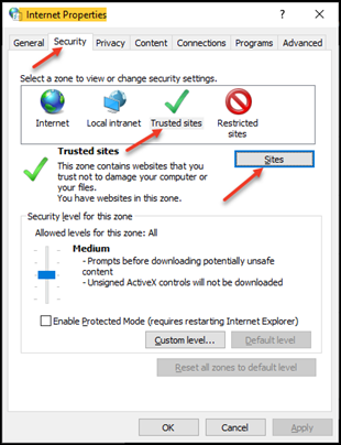 Solved: How to add trusted sites in Microsoft Edge? | Experts Exchange