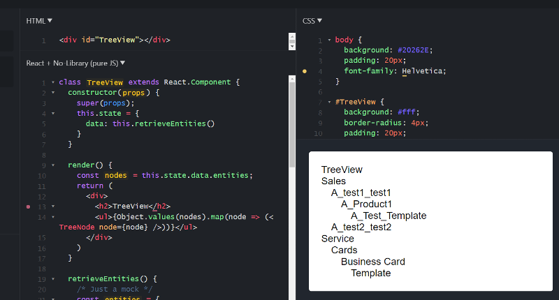 How to generate a tree from XML using react.js in asp.net core ...