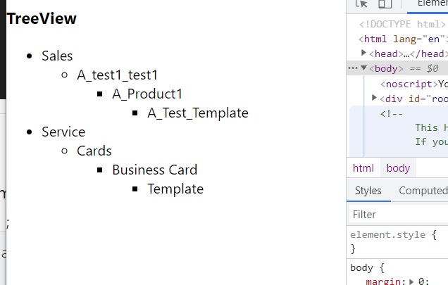 How to generate a tree from XML using react.js in asp.net core ...