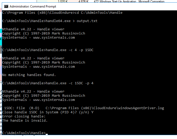 Solved: Unable to Close Handle in Process Explorer or Handle | Experts ...