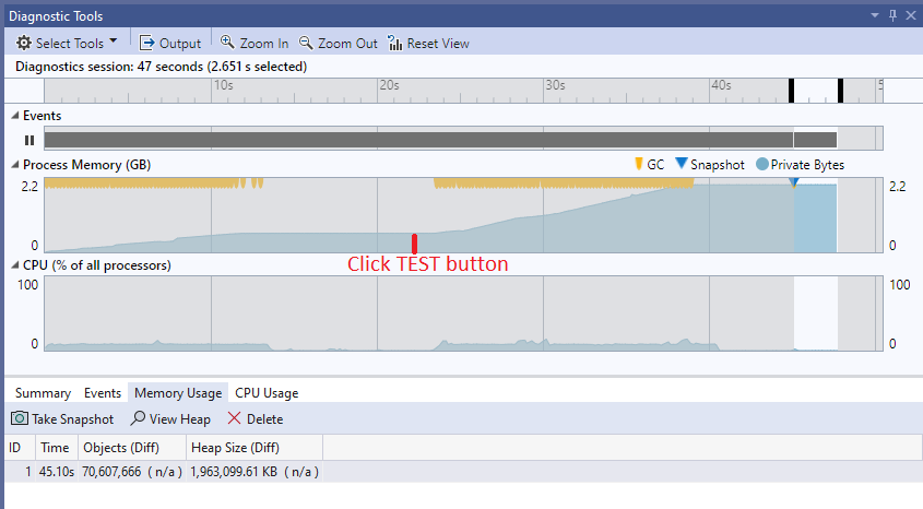 Solved: C# winforms DataGridView massive memory leak | Experts Exchange