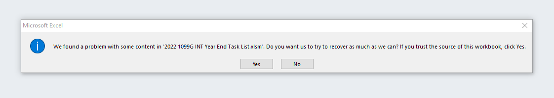 Solved: How do I troubleshoot or remove the source of this Drawing Shape error message in Excel ...