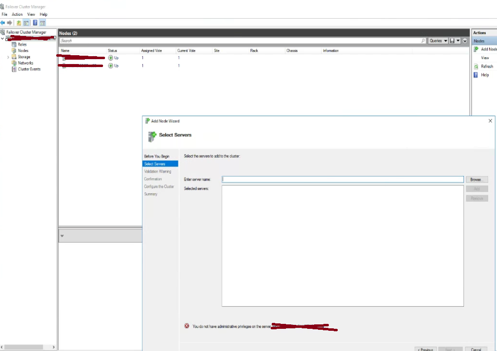 Solved Error When Adding A New Windows Server To The Existing Windows Failover Cluster 