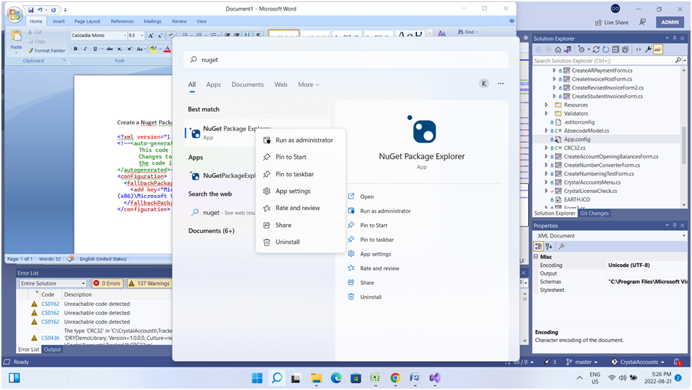 Solved: How can I get Nuget to run on my Windows 11 PC | Experts Exchange