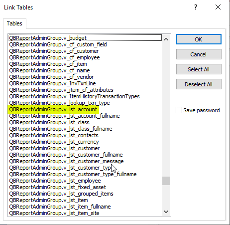 Solved: External table cannot be found when linking through ODBC in VBA | Experts Exchange