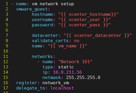 Solved: Assign a static IPv4 to a VM created from a VMware template Using Ansible | Experts Exchange