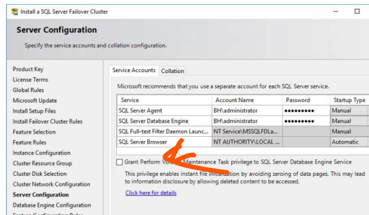 Solved Sql 2019 Fci Installation And Need To Know Sql Server Ceip Service And Grant Perform 6508