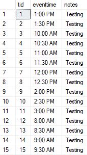 Solved: sort a varchar column in sql server as time | Experts Exchange