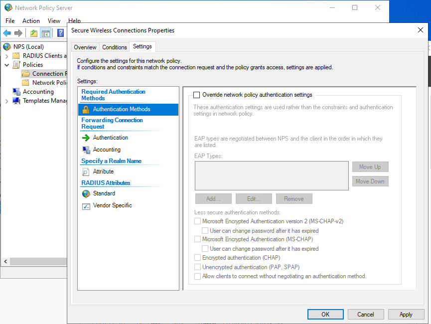 Solved: Windows Server 2022 NPS Server stopped working with wireless ...