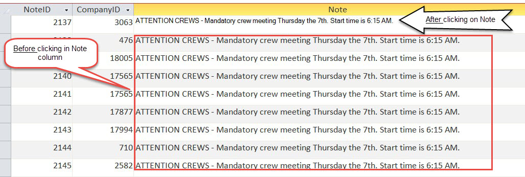 Solved: Rich Text field in MS Access table has display issues. | Experts Exchange