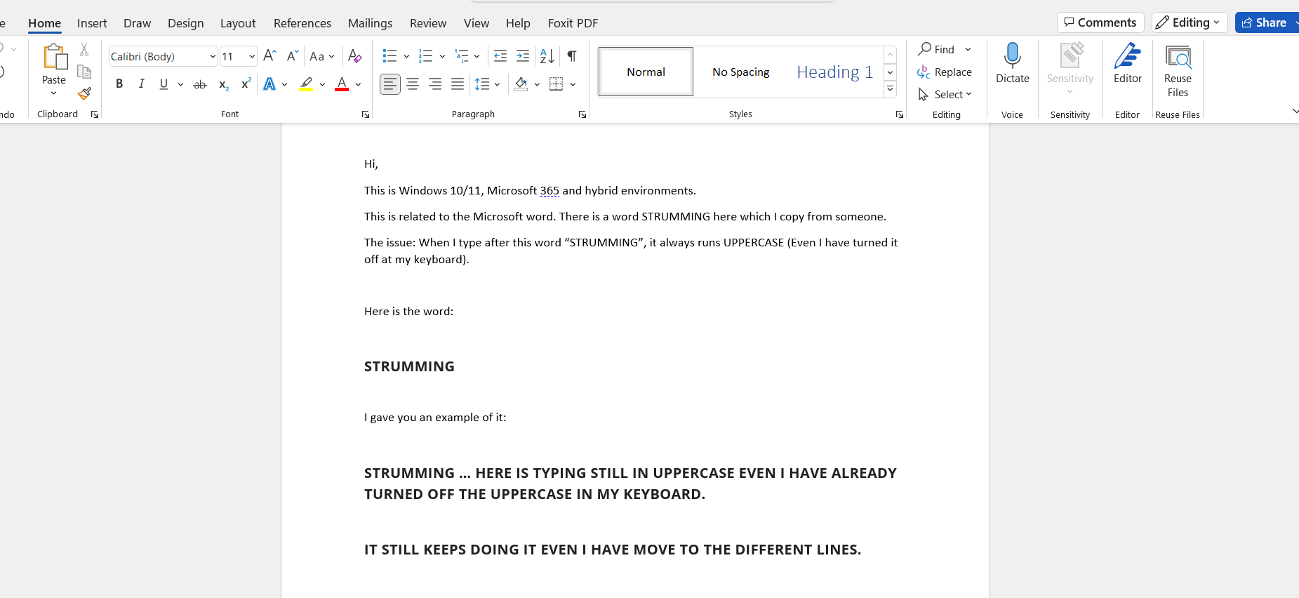 Solved: The word keeping in UPPERCASE for Microsoft Word in Win 10/11 ...