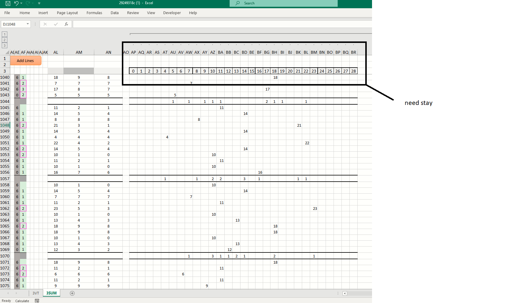 Solved: adjust to keep the headers in both sheets | Experts Exchange